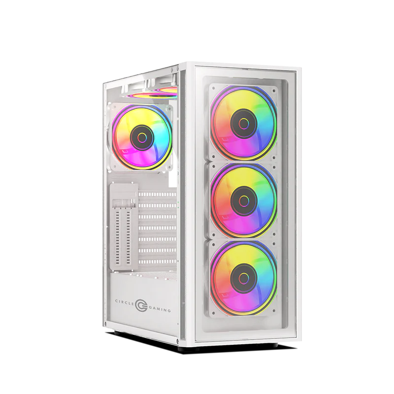 Buy Circle Elegantor X5 ARGB (ATX) Mid Tower Cabinet (White) Green ...
