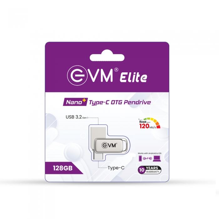 Buy EVM 128GB OTG Pen Drive EVM-EEPOT/128G USB Flash Drive at Best ...